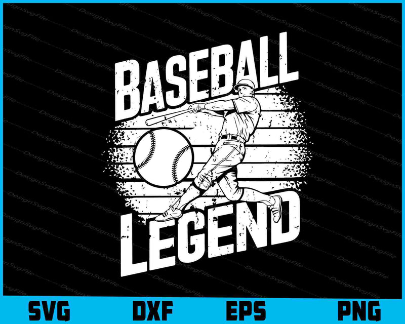 Baseball Legend SVG, Baseball SVG for Shirts, Baseball Cricut Files ...