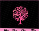 Breast Cancer Awareness Pink Ribbon Tree Svg Files